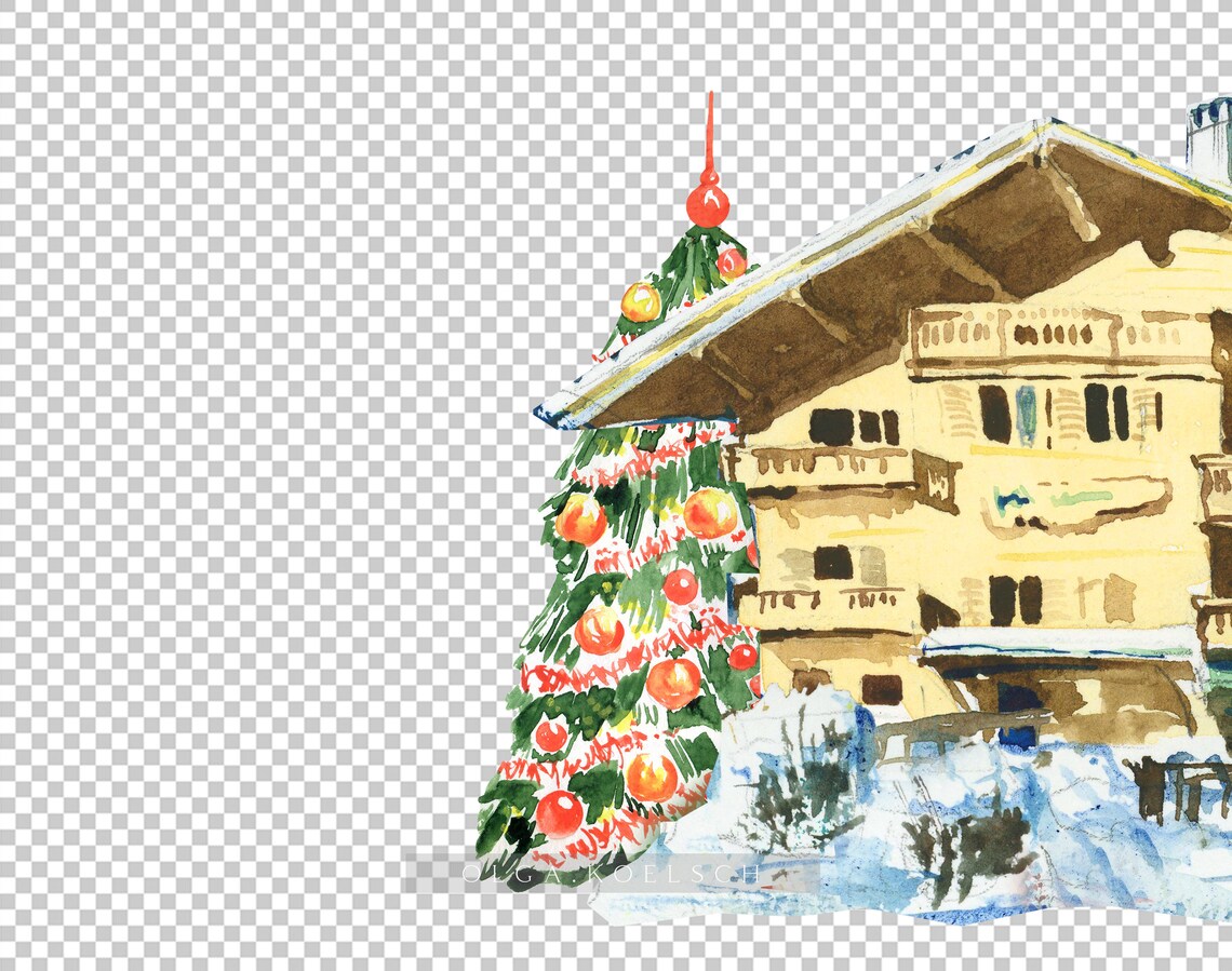 Watercolor Hygge Clipart Farmhouse Holiday Clip Art Dog - Etsy