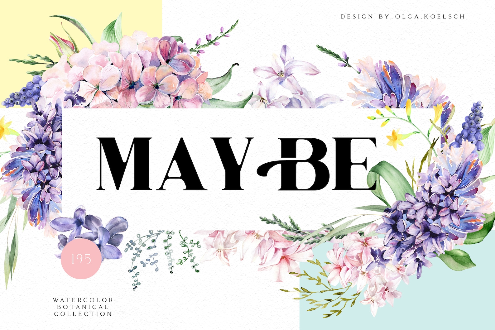 Watercolor Boho Flower Clipart Spring Floral Clip Art Hand - Etsy