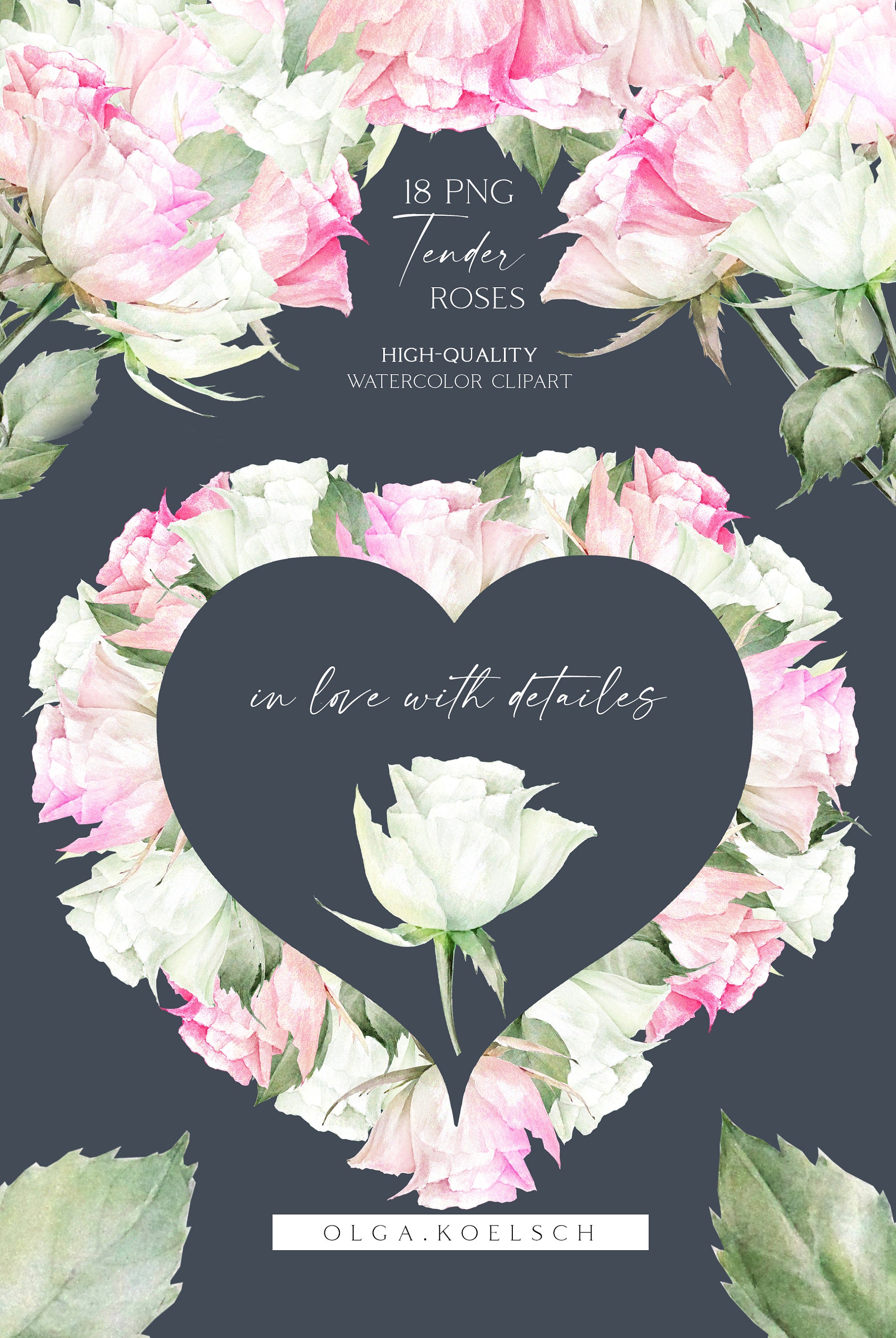 Boho Roses Clipart, Dusty Pink Flowers Png, Dusty Roses for Wedding ...