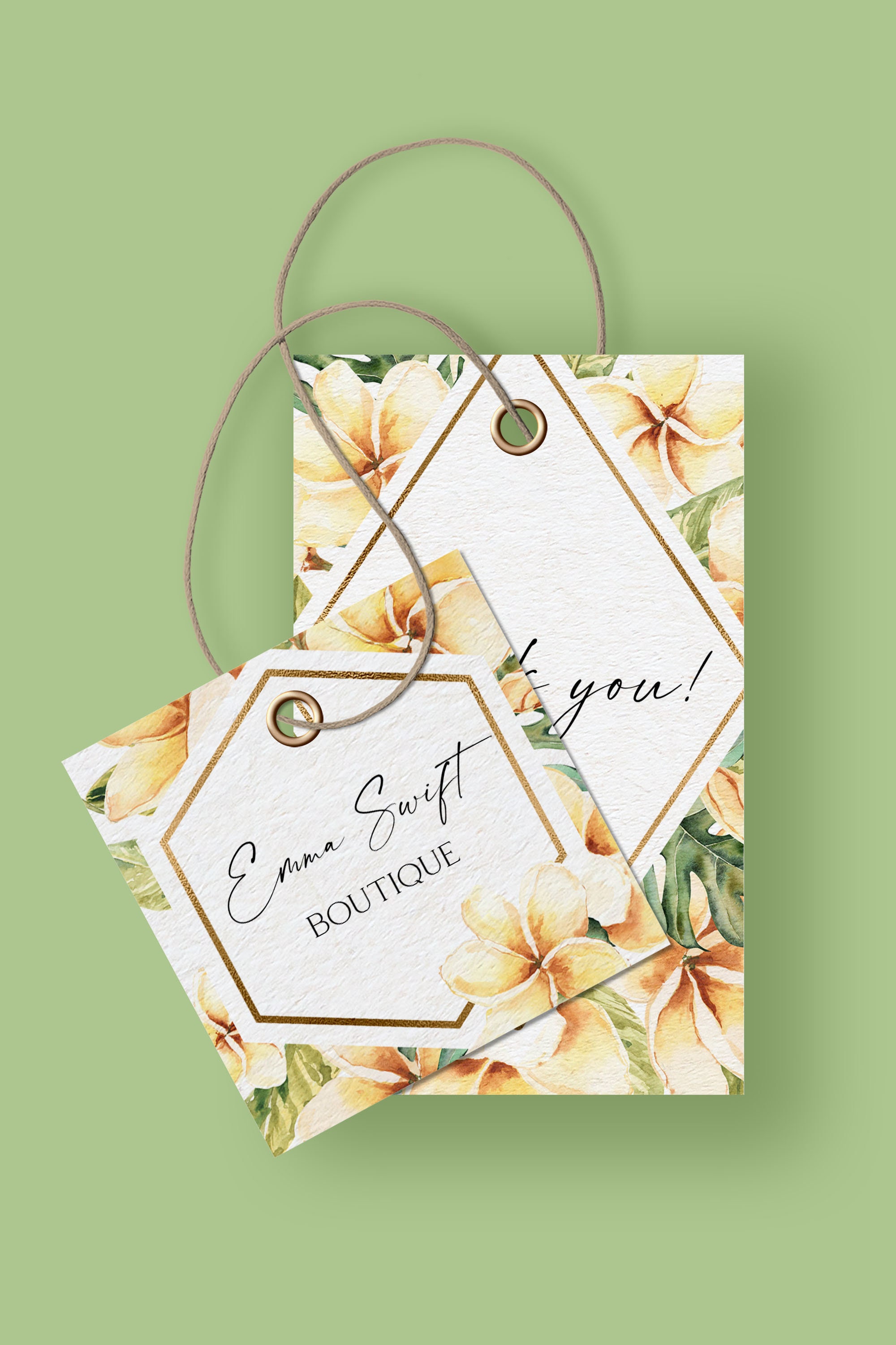 Boho Gold Frame Clipart Watercolor Plumeria Tropical Leaves | Etsy