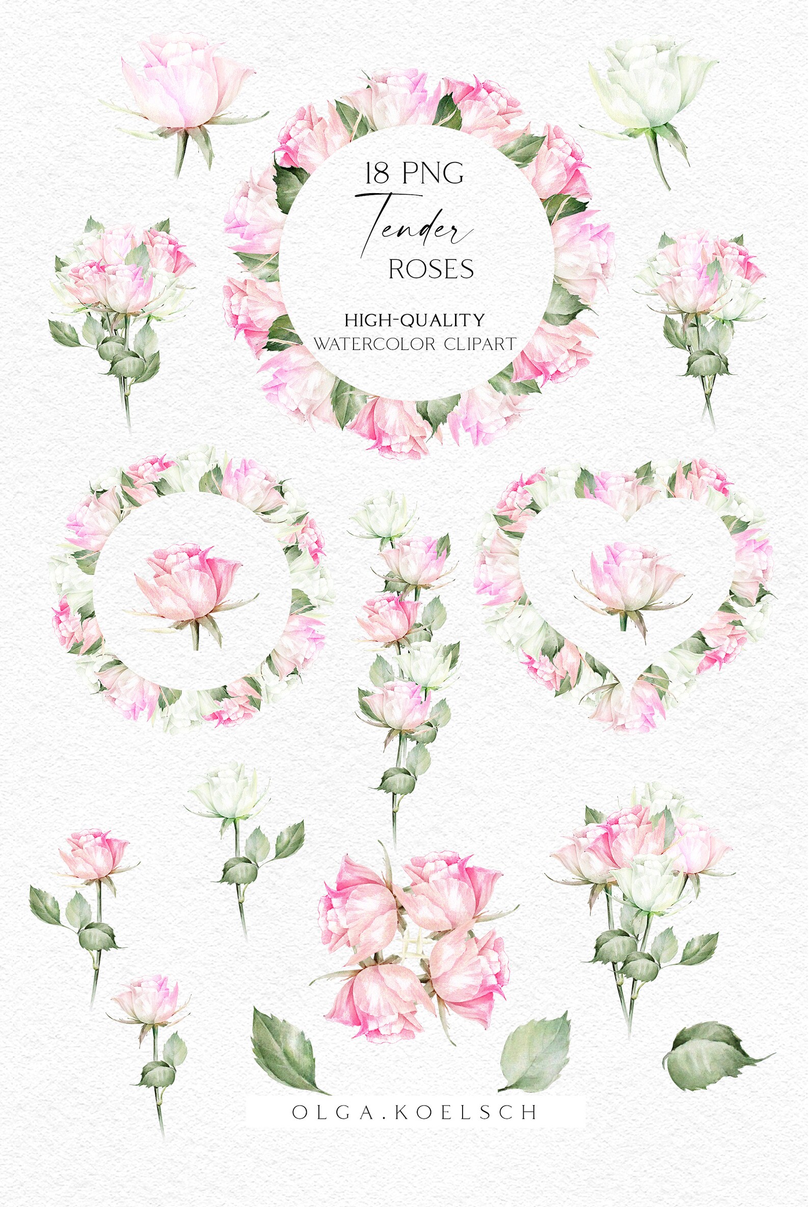 Boho Roses Clipart, Dusty Pink Flowers Png, Dusty Roses for Wedding ...