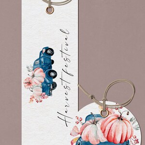 Watercolor Fall Truck Clipart, Pumpkin Harvest Farm Clipart, Gardening ...