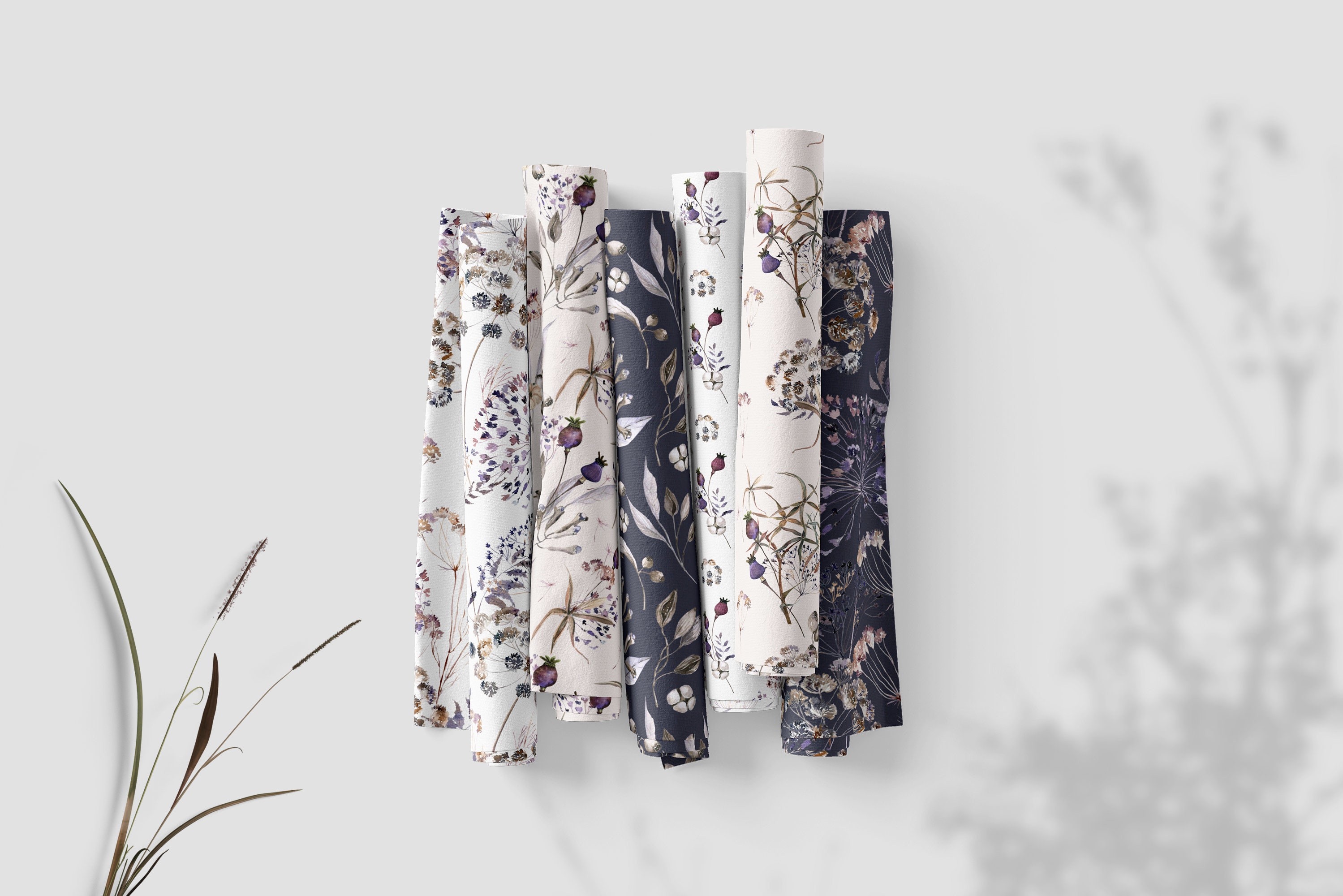 Boho Flowers Watercolor Digital Paper, Flower Seamless Pattern for ...