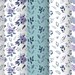 Dusty Blue Flower Seamless Pattern for Fabric, Lilac Boho Digital Paper ...