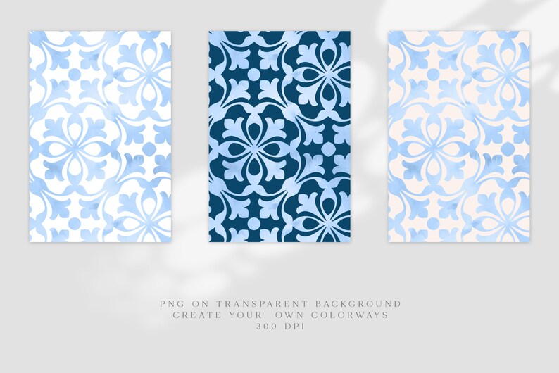 Blue Mosaic Tiles Repeat Pattern, Spanish Tiles Geometric Pattern ...