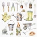 Watercolor Gardening Clipart, Hand-painted Garden Tools Png, Gardening ...