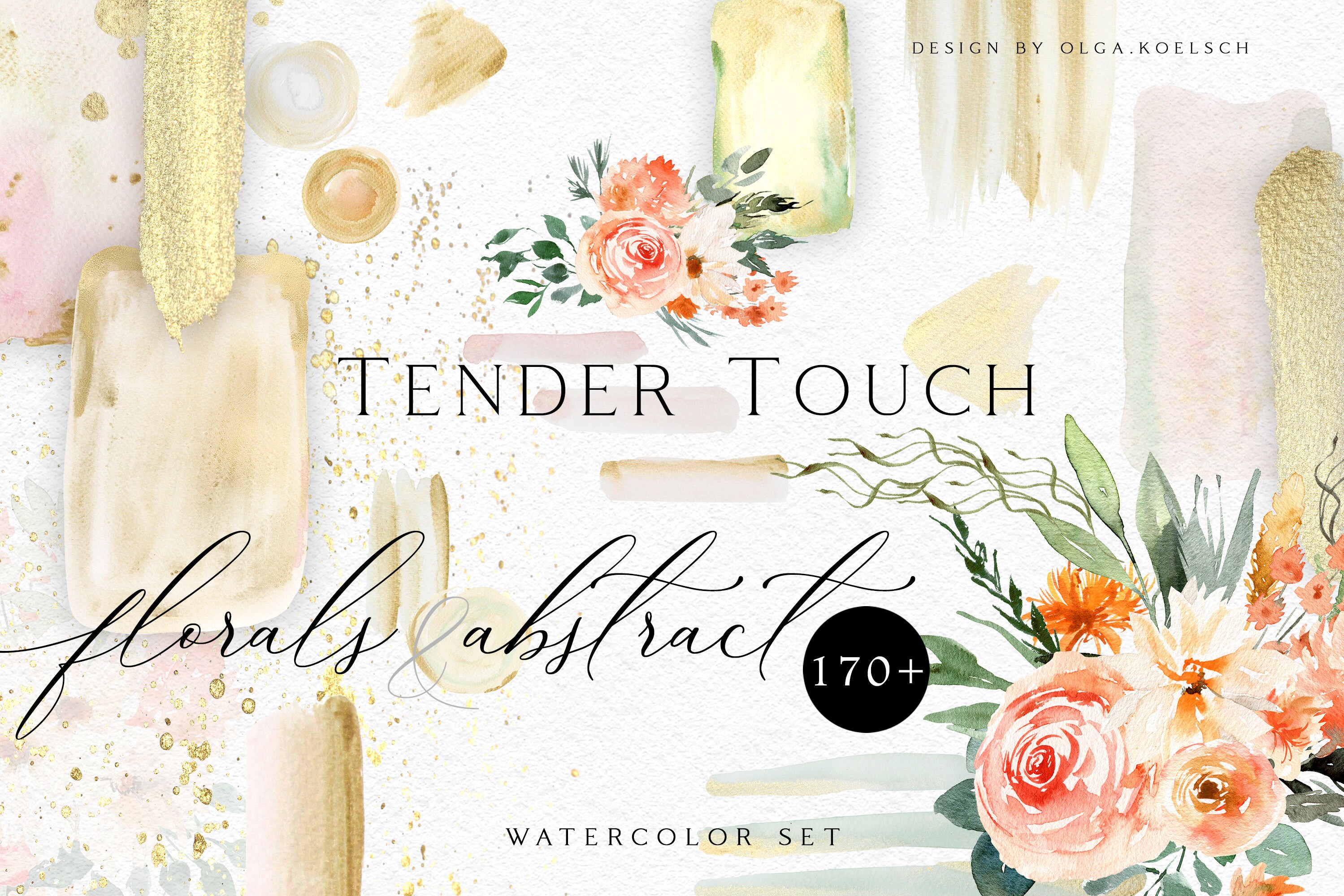 Watercolor Boho Floral Clipart Bundle Rose Clipart for - Etsy