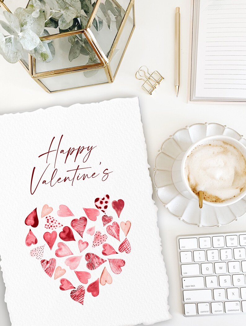 Pink Heart Clipart, Watercolor Valentine Png, Watercolor Heart Png ...