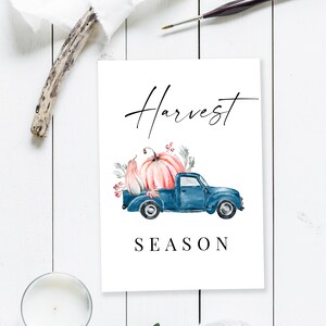 Watercolor Fall Truck Clipart, Pumpkin Harvest Farm Clipart, Gardening ...