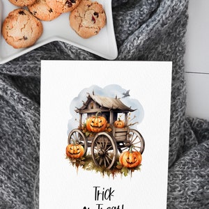 Watercolor Halloween Pumpkin Clipart, Spooky Ghost Houses Png for Party ...