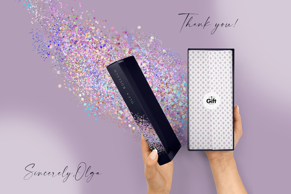 Glitter Holographic Digital Frames Pastel Pink Falling - Etsy