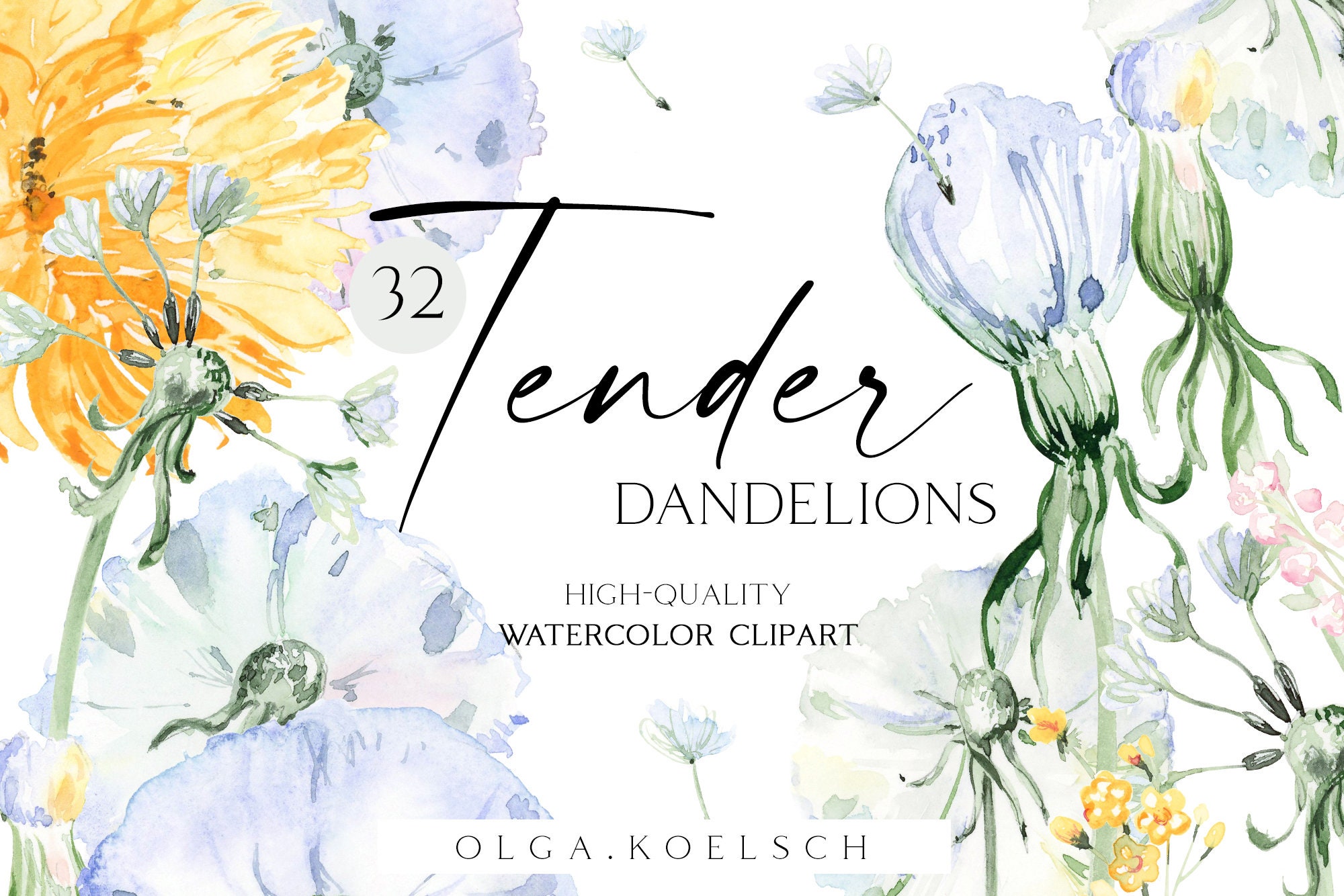 Watercolor Boho Floral Clipart Bundle Rose Clipart for - Etsy