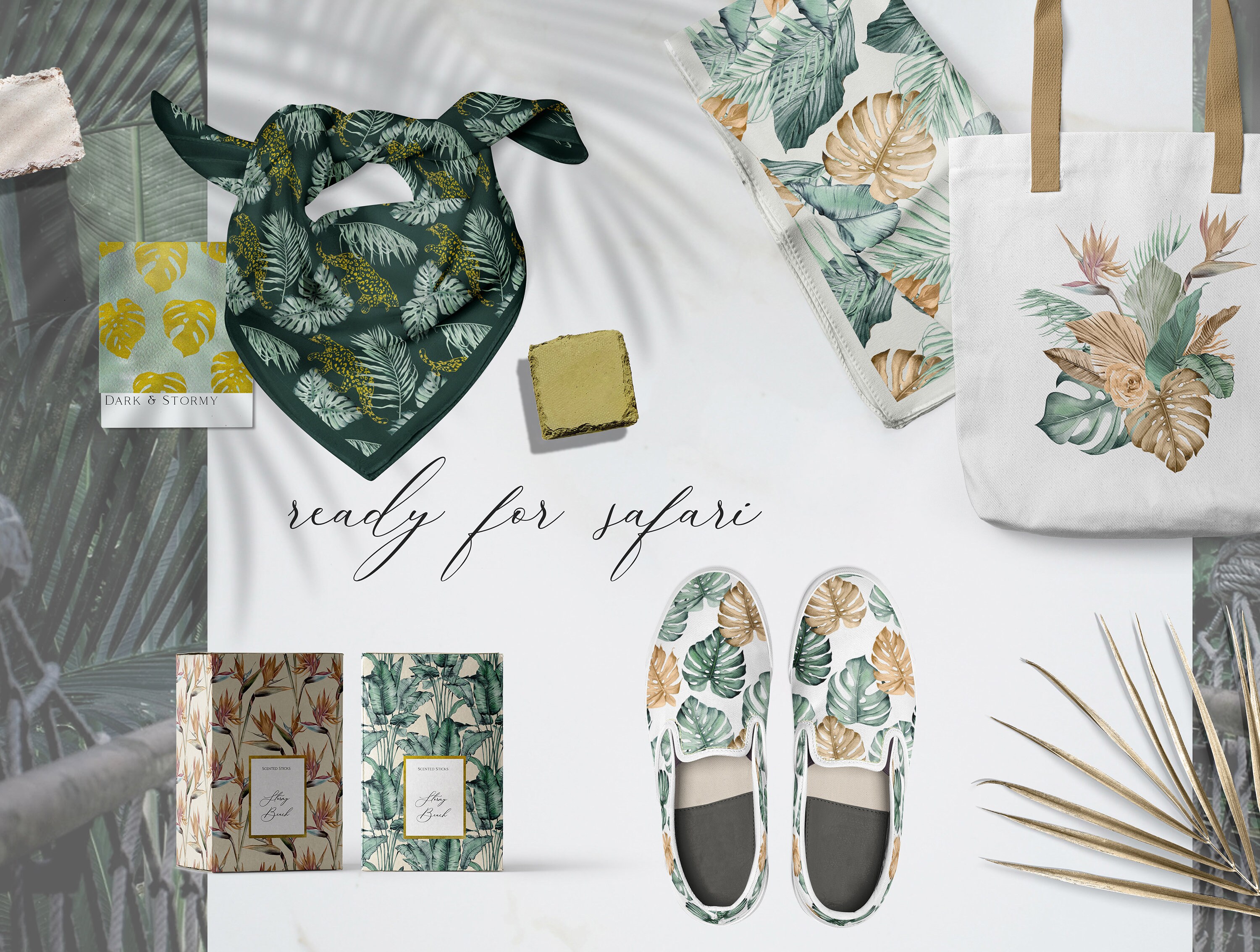 Watercolor Boho Tropical Digital Paper Pack. Boho Seamless | Etsy