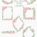 Boho Blush Floral Frame Clipart Watercolor Dahlia Clipart - Etsy