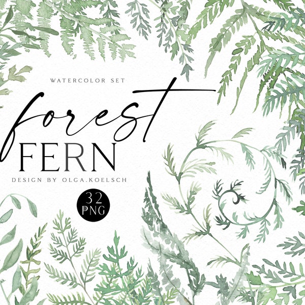 Fern Clip Art - Etsy