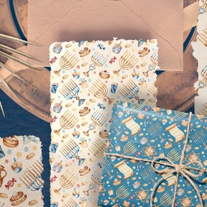 Hanukkah Clipart, Jewish Holiday Digital Paper, Religious Clipart ...