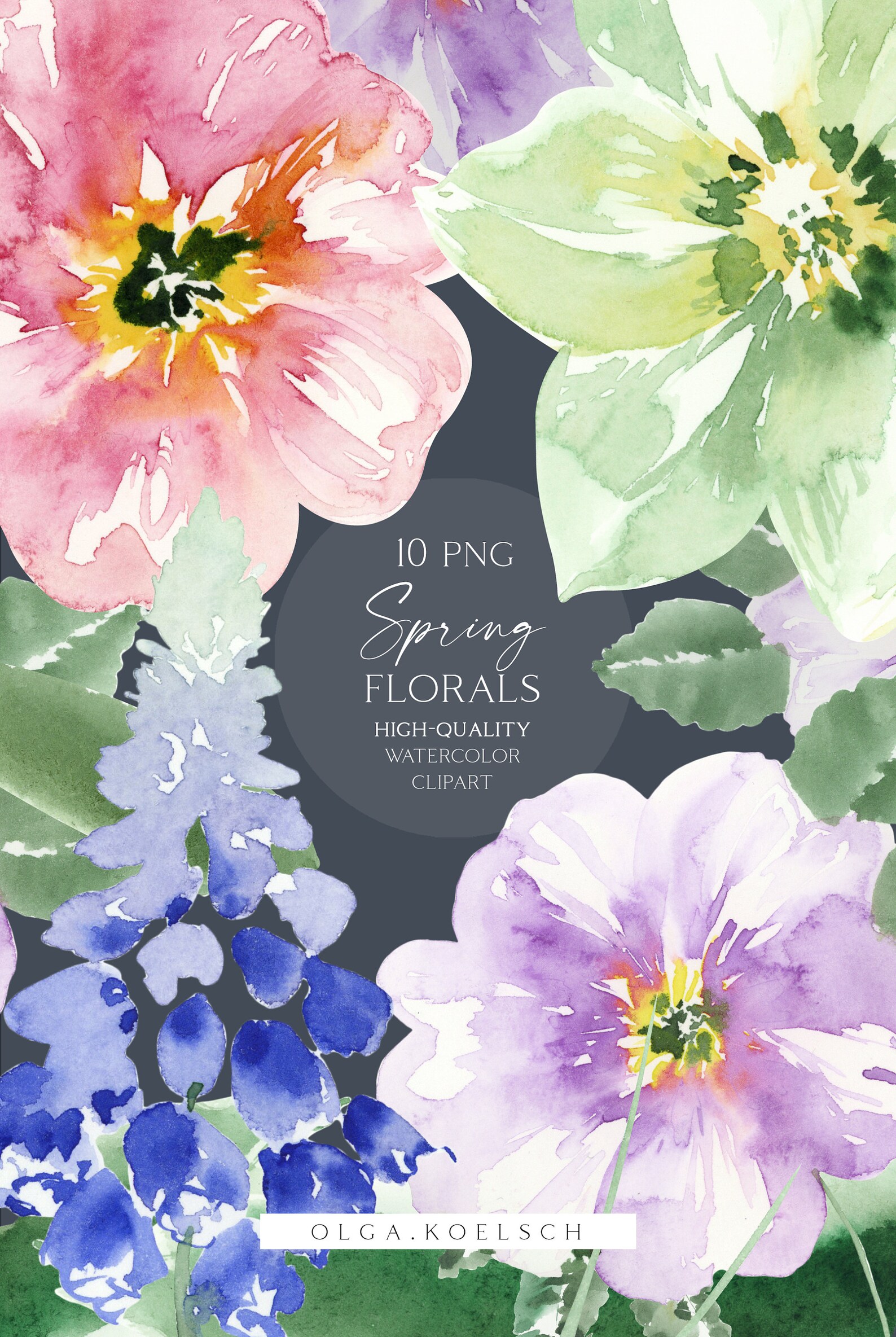 Watercolor Spring Flower Clipart March Birth Flower Daffodil - Etsy