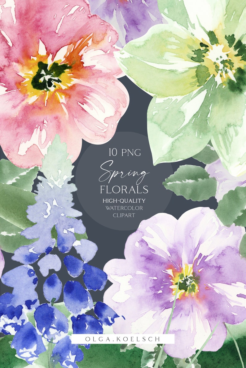 Watercolor Spring Flower Clipart March Birth Flower Daffodil - Etsy