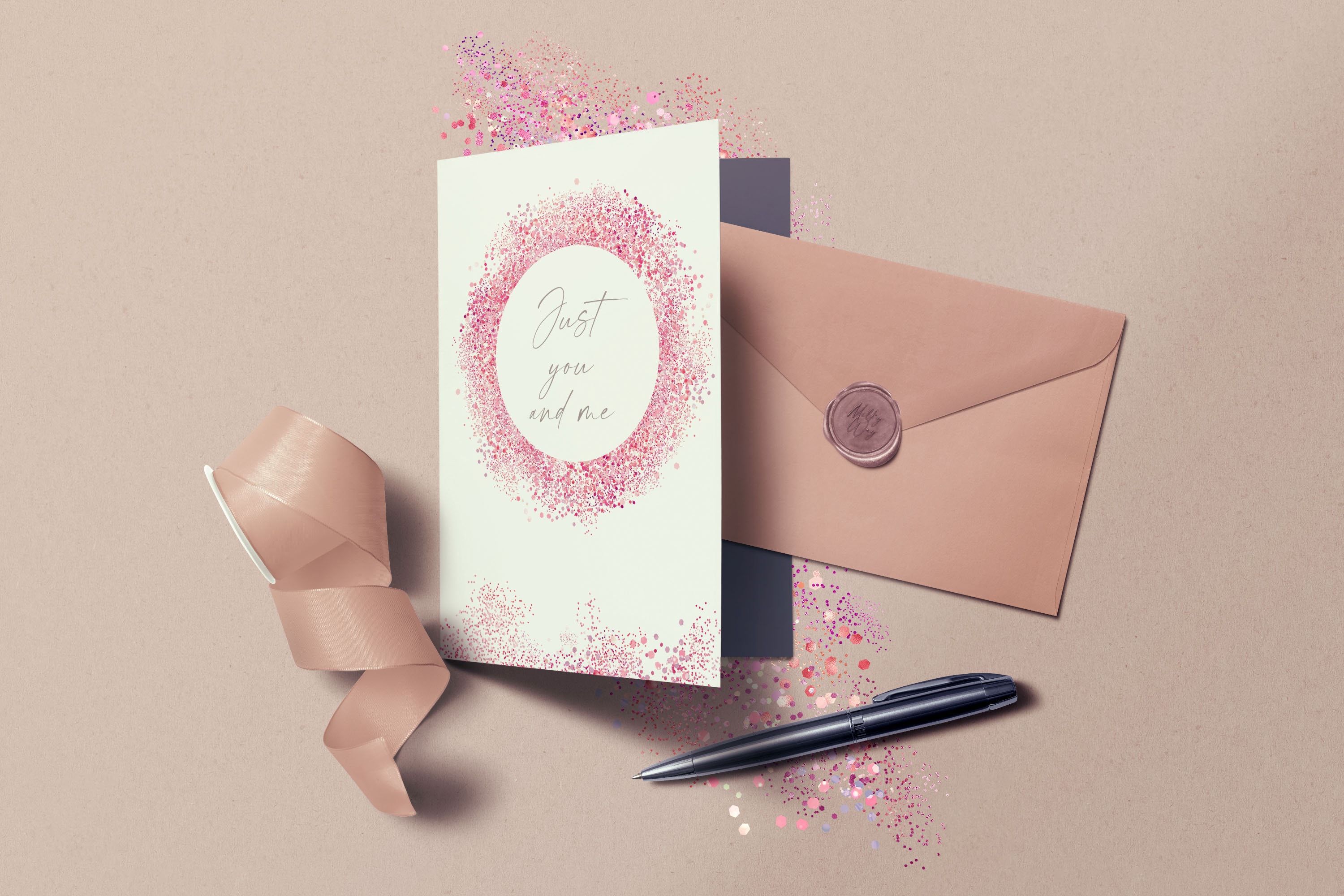 Valentine Glitter Holographic Digital Frames Pastel Pink | Etsy