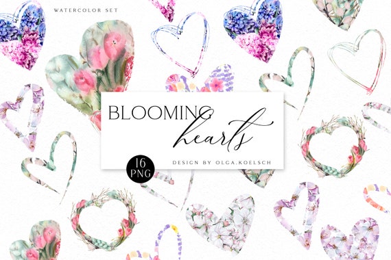 Watercolor Floral Mother's Day Clipart Hand-painted | Etsy