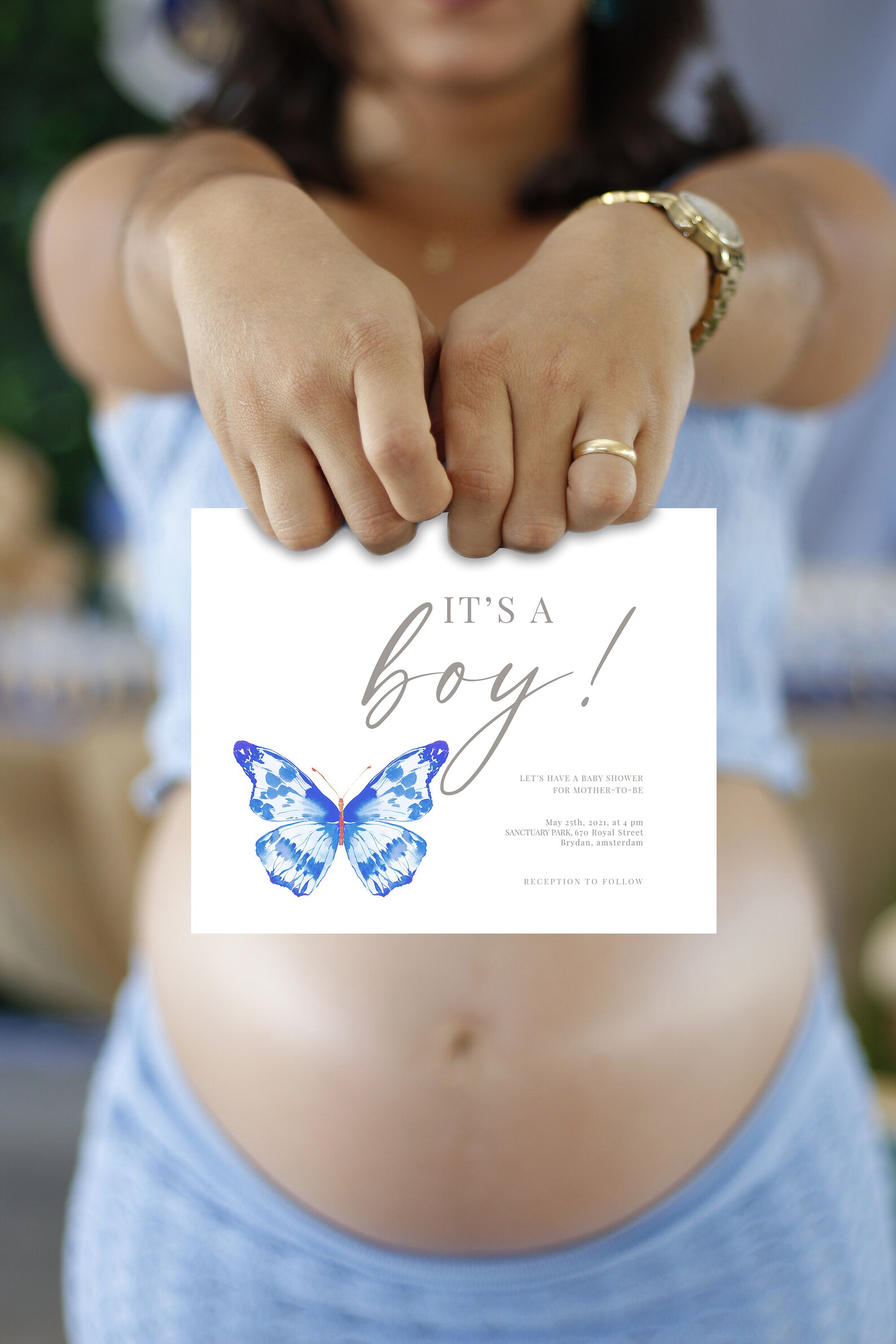 Watercolor Blue Butterfly Clipart Baby Blue Butterfly for Boy - Etsy