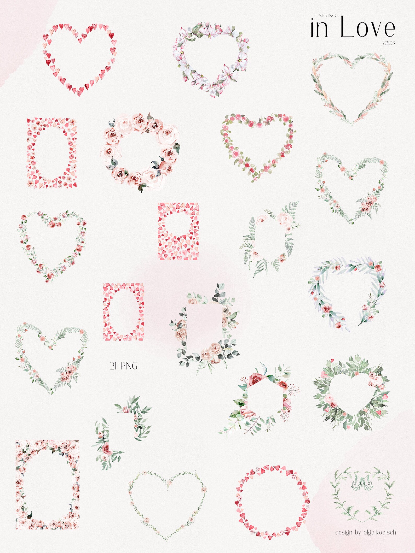 Watercolor Pink Heart Clipart Valentine's Day Png - Etsy