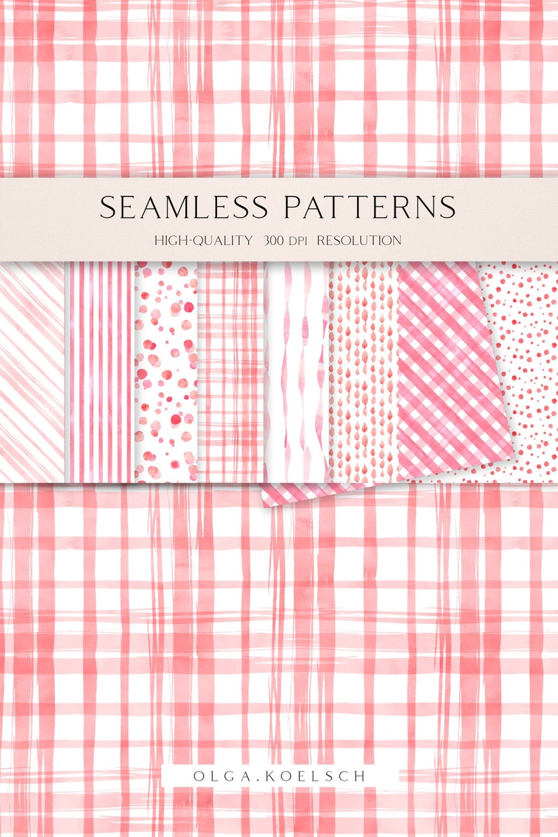 Watercolor Pink Seamless Pattern for Fabric Pink Coordinates - Etsy