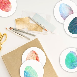 Watercolor Easter Egg Clipart, Hand-painted Bright Eggs for Easter Egg ...
