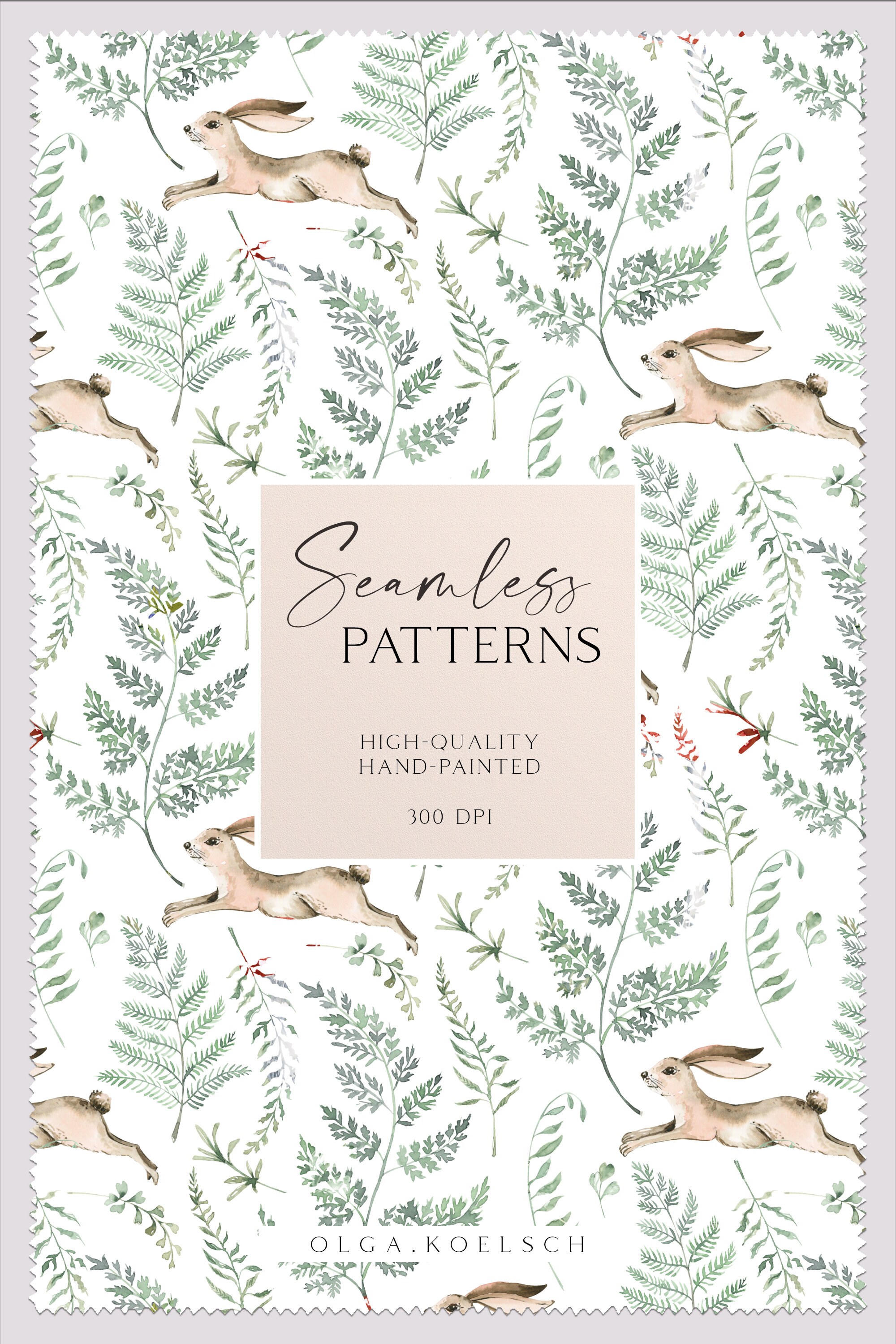 Woodland Seamless Pattern for Fabric Watercolor Forest - Etsy