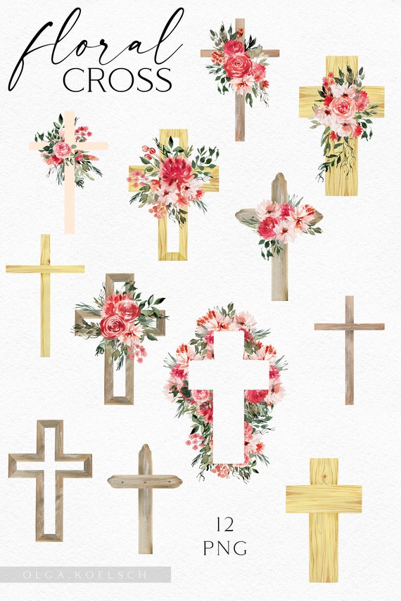 Croce Clipart Acquerello Croce Cristiana Rossa E Rosa Clip Art Croce Di
