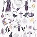 Halloween Witch Clipart, Black Cat Png, Printable Bundle Halloween ...