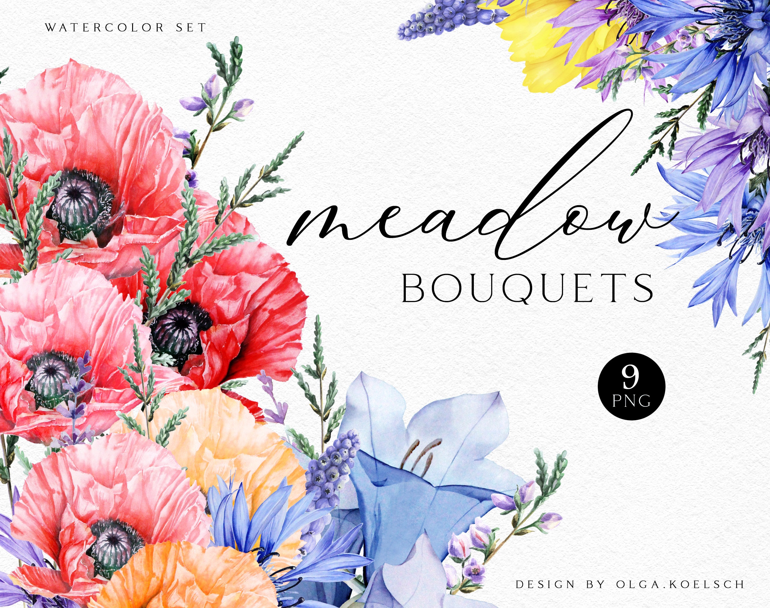 Watercolor Floral Clipart Bundle Rose Clipart for Wedding - Etsy