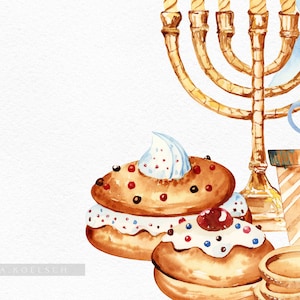 Hanukkah Clipart Jewish Holiday Watercolor Religious Clipart Jewish ...