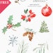 FREEBIE Clipart, Christmas Watercolor Clipart, Christmas Elements ...