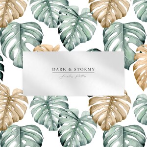 Watercolor Boho Tropical Digital Paper Pack. Boho Seamless Pattern With ...
