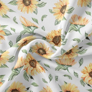 Boho Sunflower Digital Paper, Sunflower Seamless Pattern for Fabric ...