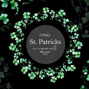 Watercolor St. Patrick's Day Clipart, Shamrock Clipart, St Patricks Day ...