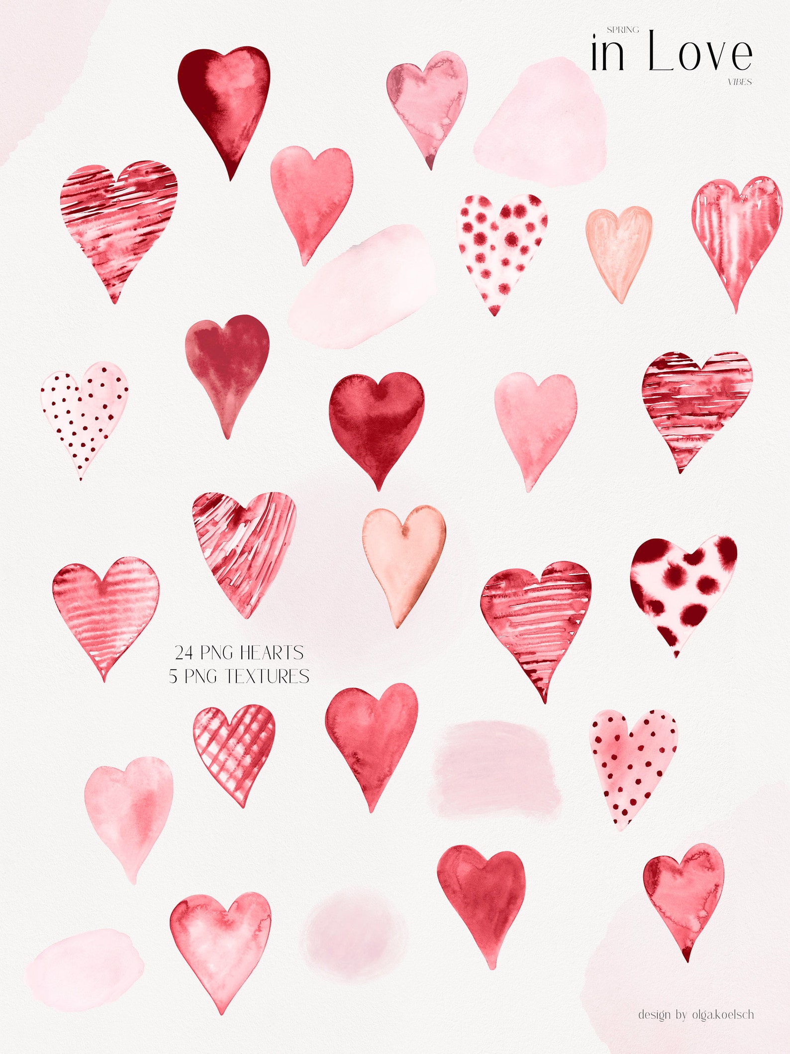Watercolor Pink Heart Clipart Valentine's Day Png - Etsy
