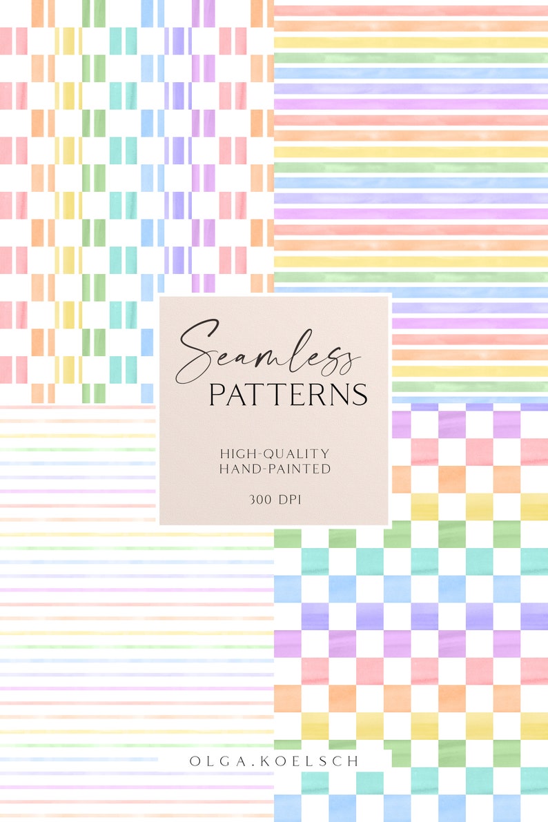 Rainbow Seamless Pattern for Fabric Rainbow Striped Seamless - Etsy