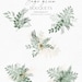 Watercolor Greenery Clipart, Sage Green Bouquet Png, Gold and Green ...