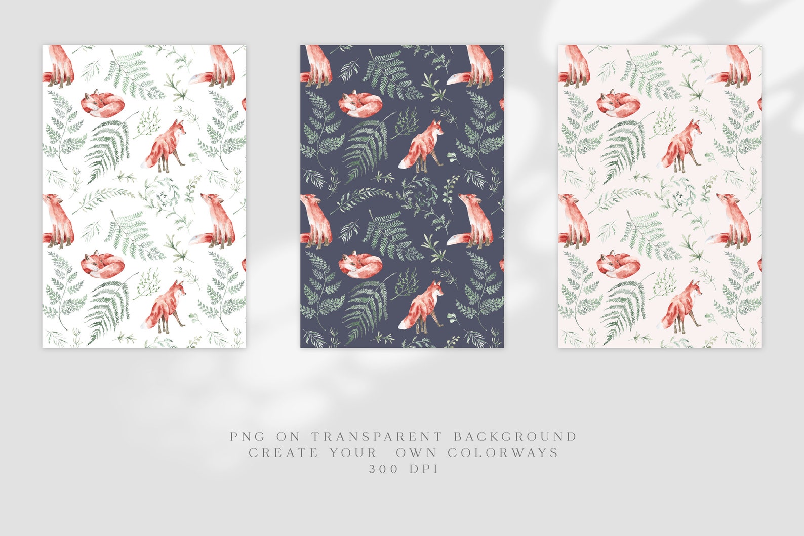 Woodland Seamless Pattern for Fabric Watercolor Forest - Etsy