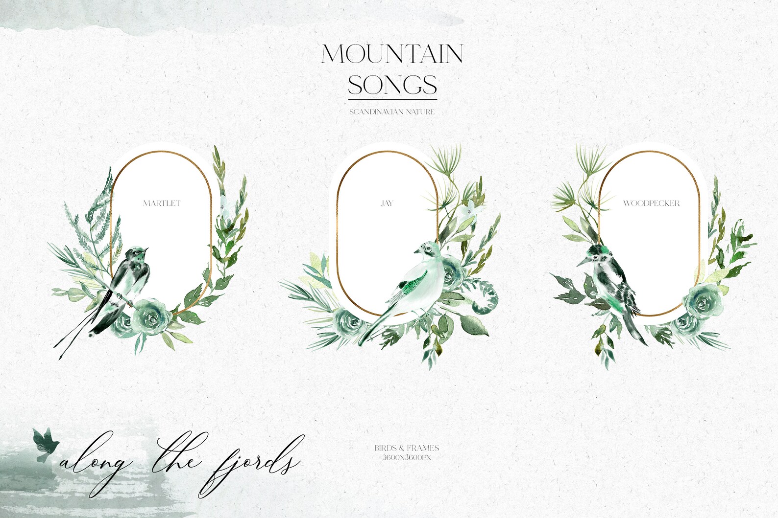 Watercolor Boho Frame Clipart, Woodland Watercolor Floral Borders Png ...