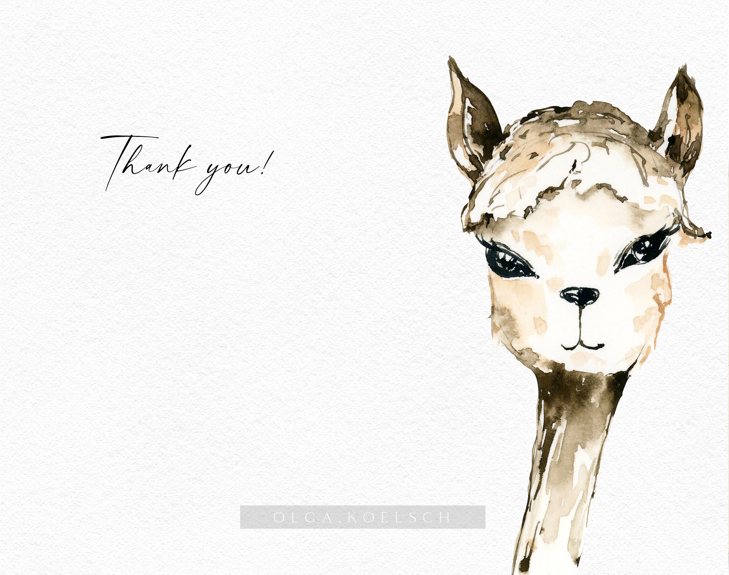 Watercolor Llamas Clipart Boho Alpaca Clipart Llama - Etsy