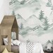 Mountain Landscape Seamless Pattern for Fabric, Watercolor Forest ...