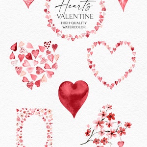 Pink Heart Clipart, Watercolor Valentine Png, Watercolor Heart Png ...