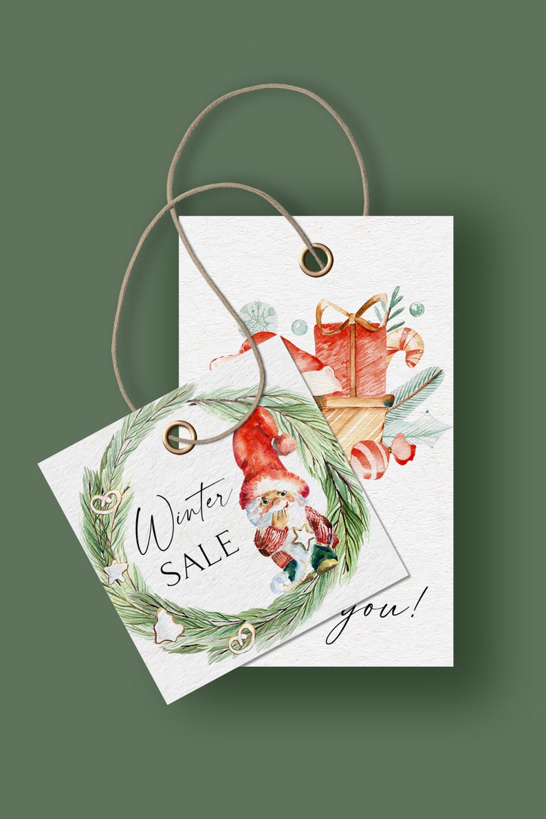 Watercolor Gnome Clipart Winter Gnomes Holiday Clip Art Snow - Etsy