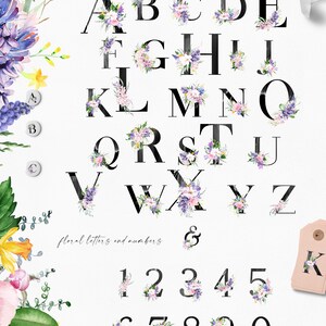 Boho Floral Alphabet Clipart, Wedding Floral Alphabet Png, Blush ...