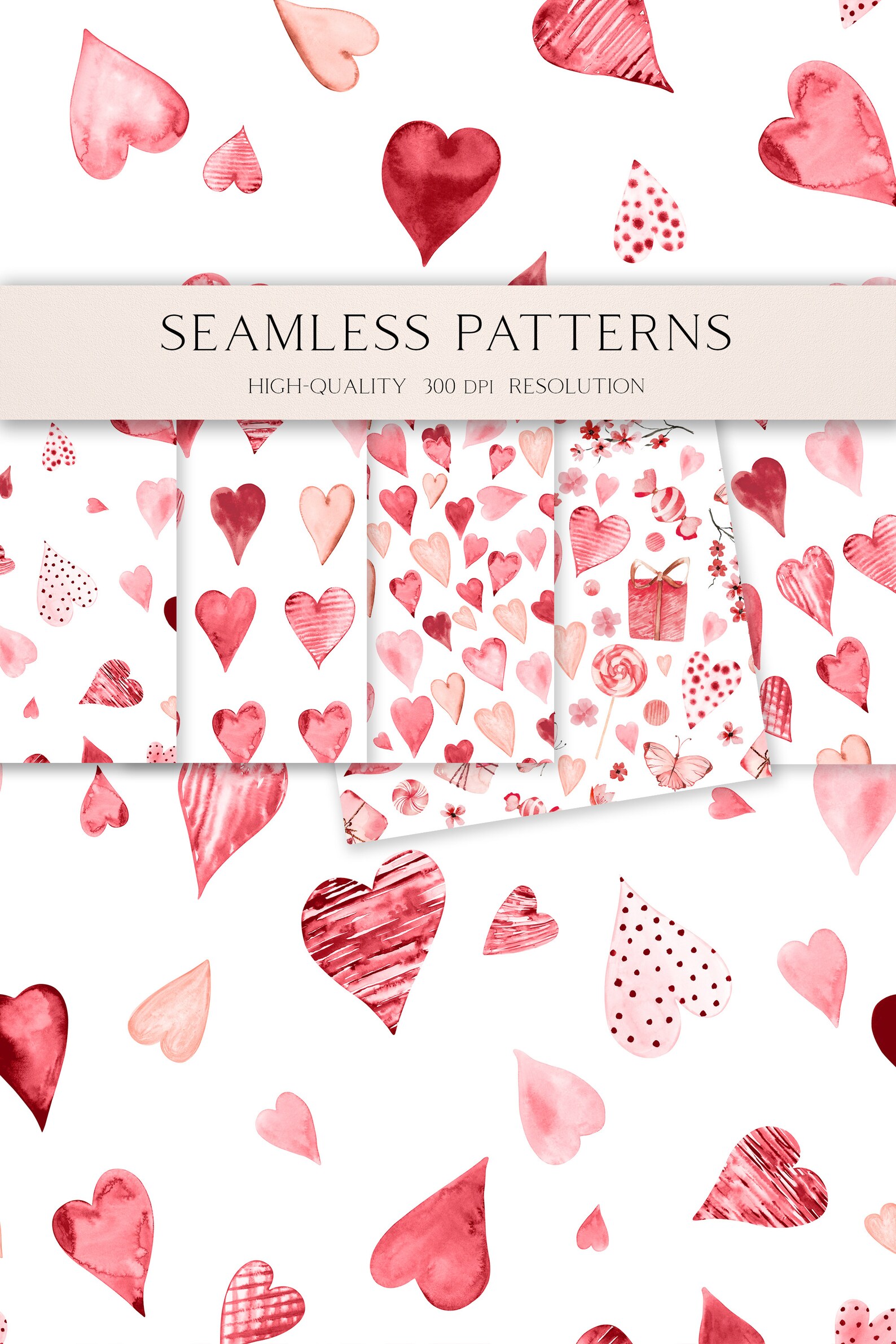 Watercolor Pink Heart Clipart Valentine's Day Png - Etsy