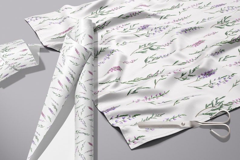 Watercolor Heather Pattern Lavender Watercolor Digital Paper | Etsy