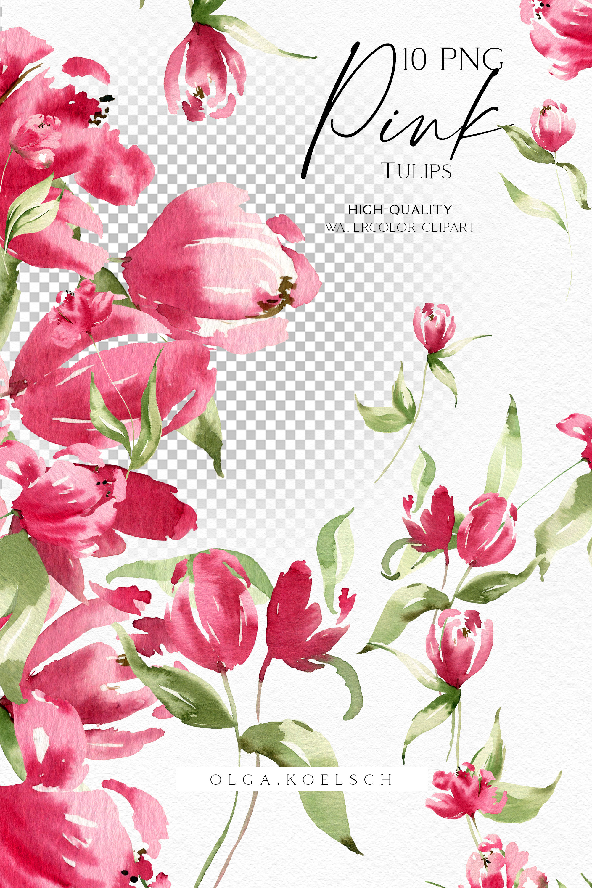 FREEBIE Clipart, Watercolor Boho Flowers Clipart, Wedding Pink Floral ...